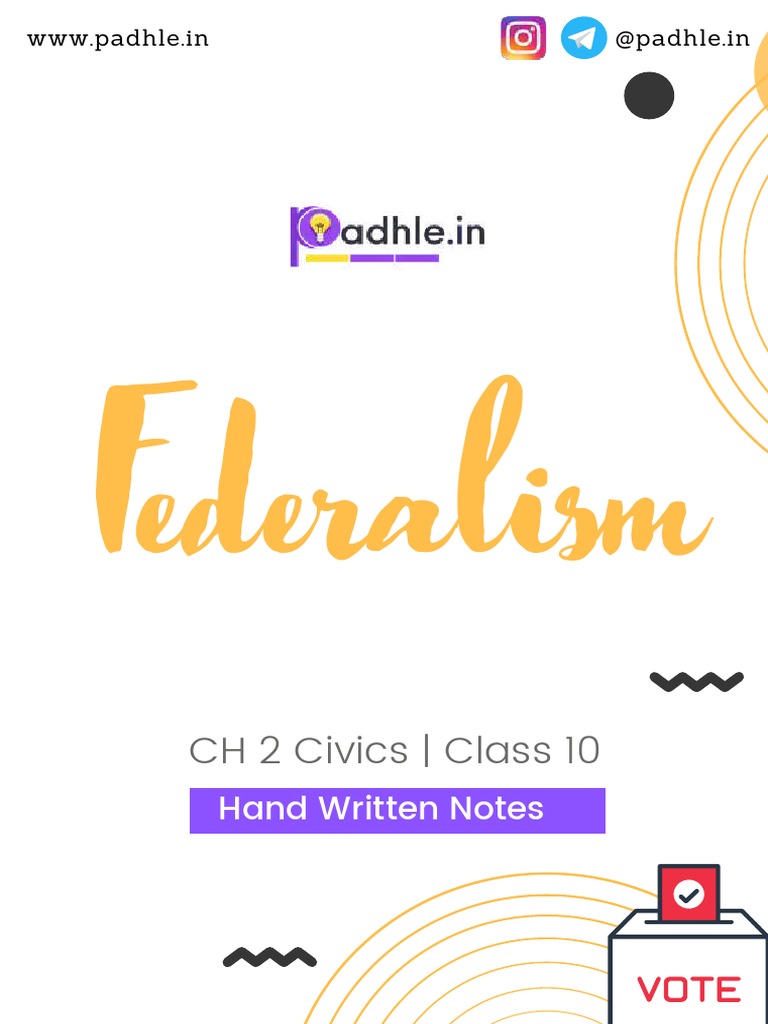 Class 10 Civics Chapter 2: Federalism | PDF | Federalism | Governance