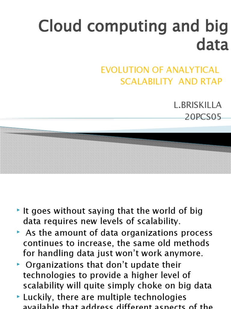 Evolution of Analtical Scalability | PDF | Apache Hadoop | Cloud Computing