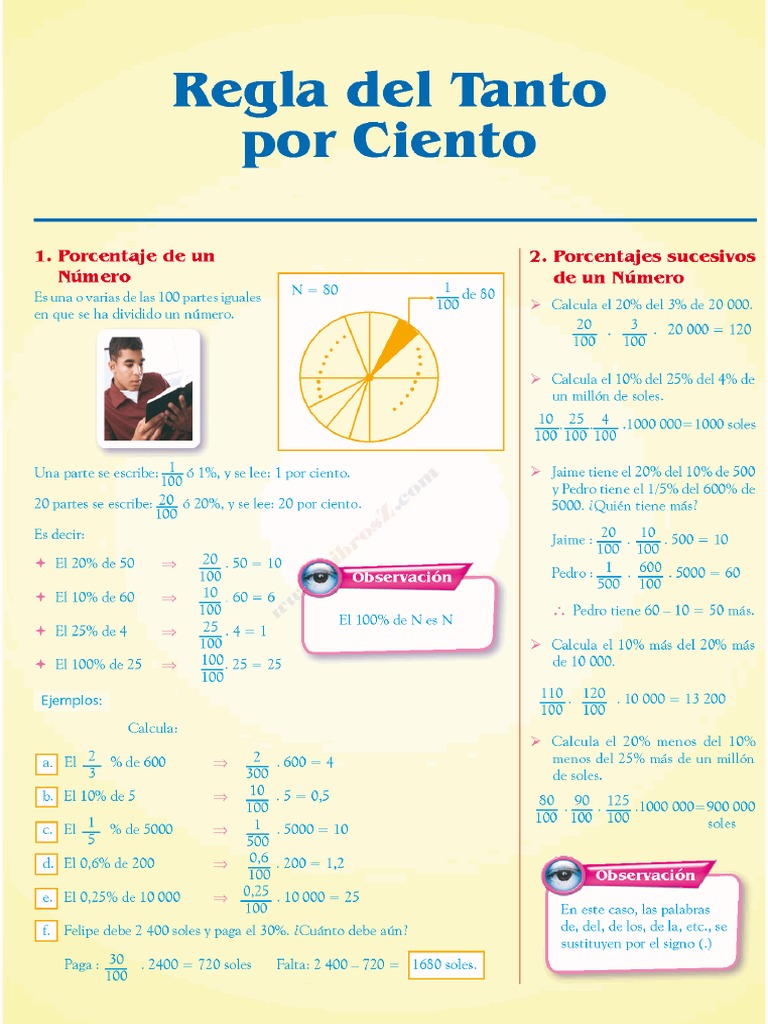 Sem 3 Regla de Tanto Por Ciento | PDF