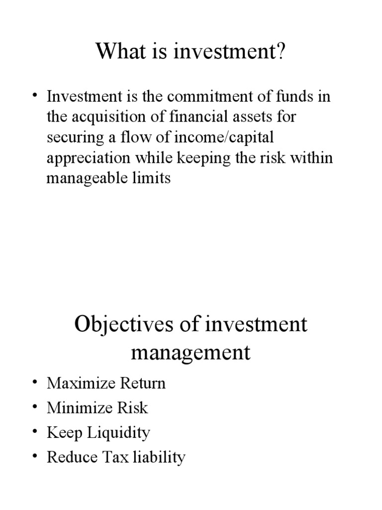 Investment Management | PDF