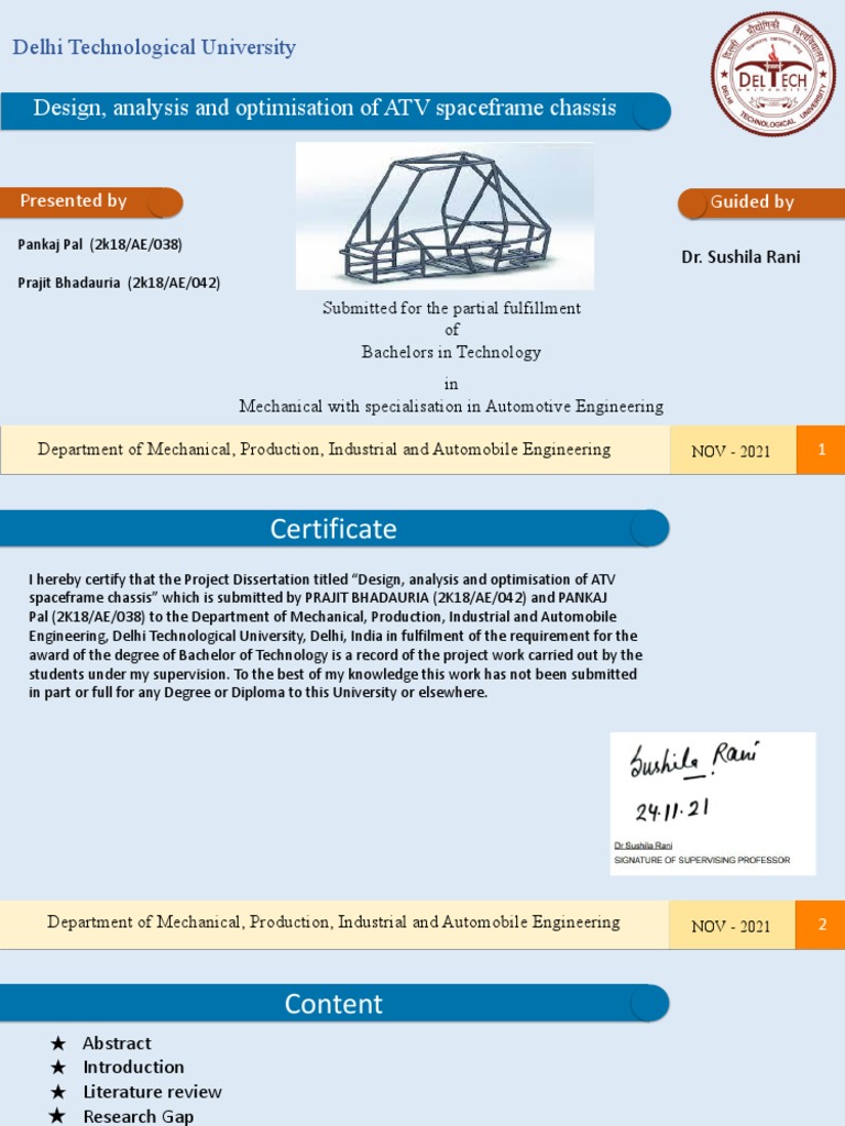 ATV Chassis Design and Optimization | PDF | Vehicles | Motor Vehicle