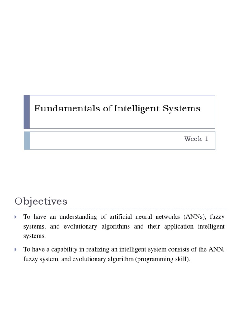 Intelligent Systems: ANNs, Fuzzy, Evolutionary | PDF | Intelligence (AI ...