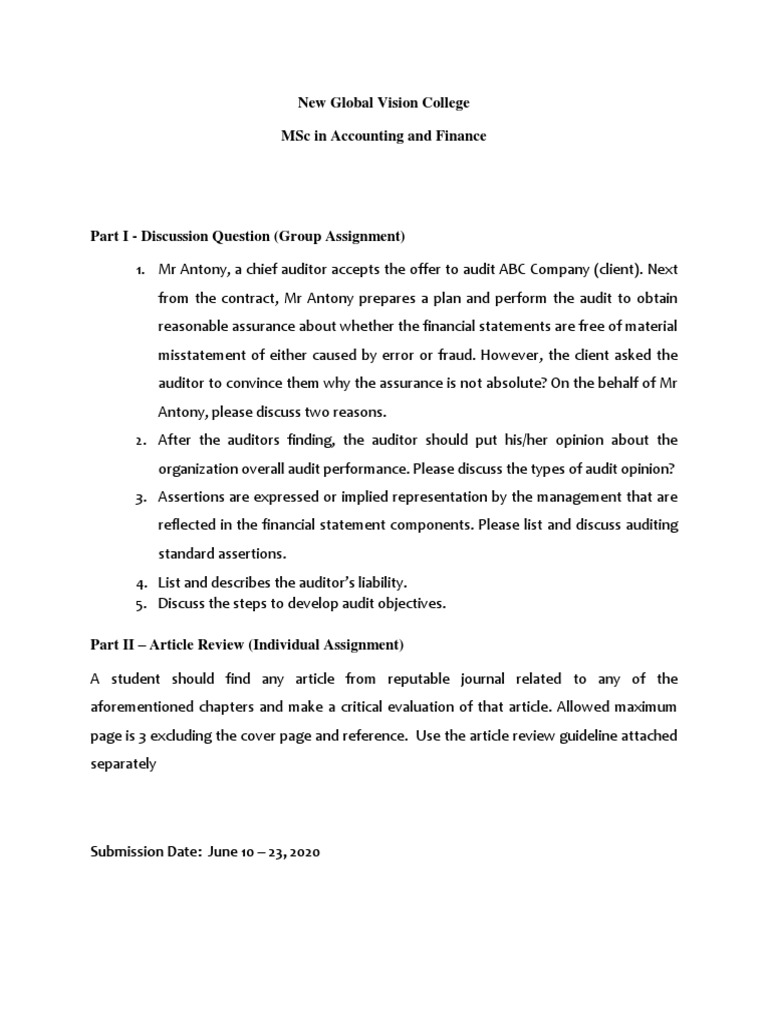 Auditing and EDP Assignment | PDF