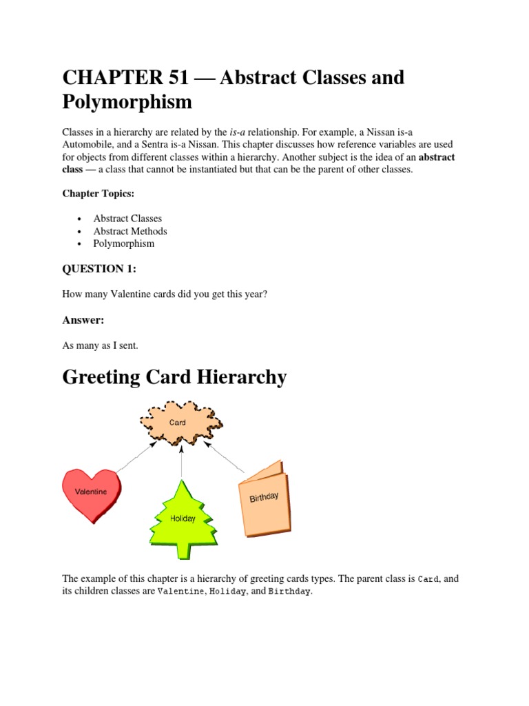 CH51-Abstract Classes and Polymorphism | PDF | Class (Computer Programming) | Method (Computer ...