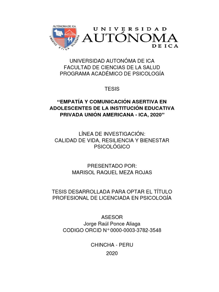 Marisol Meza Rojas | PDF | Empatía | Las emociones