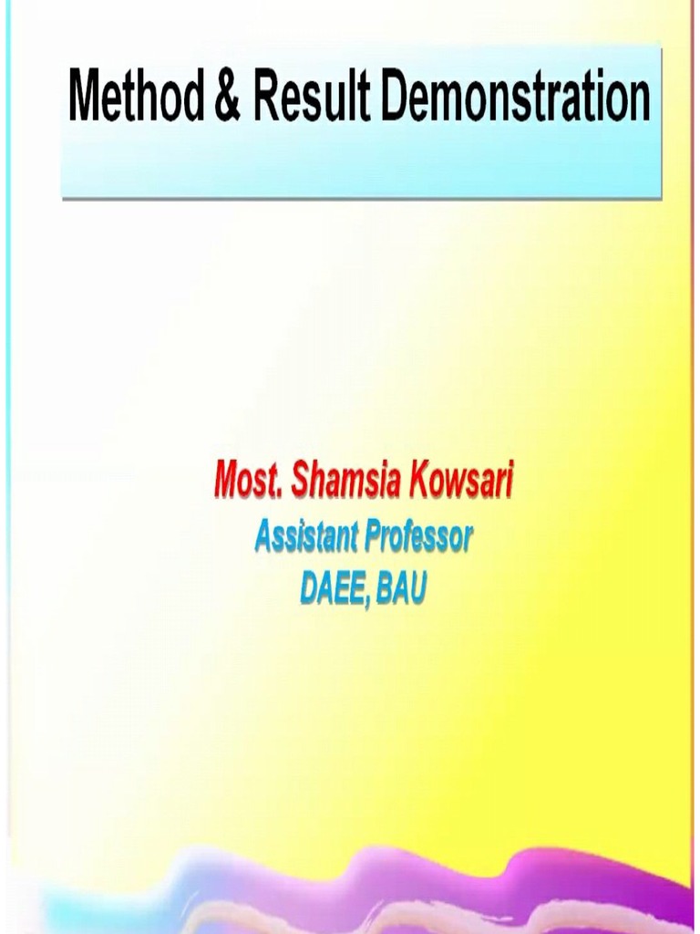 Method & Result Demonstration | PDF