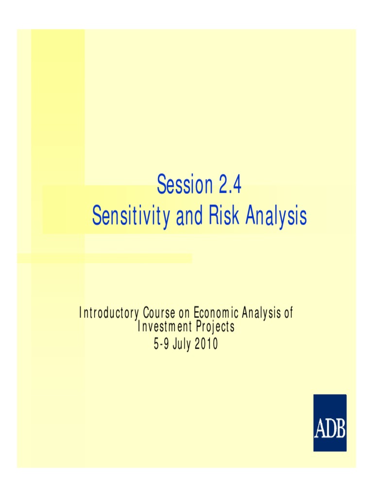 Sensitivity Risk Analysis Nov2011 Pdf Risk Sensitivity Analysis
