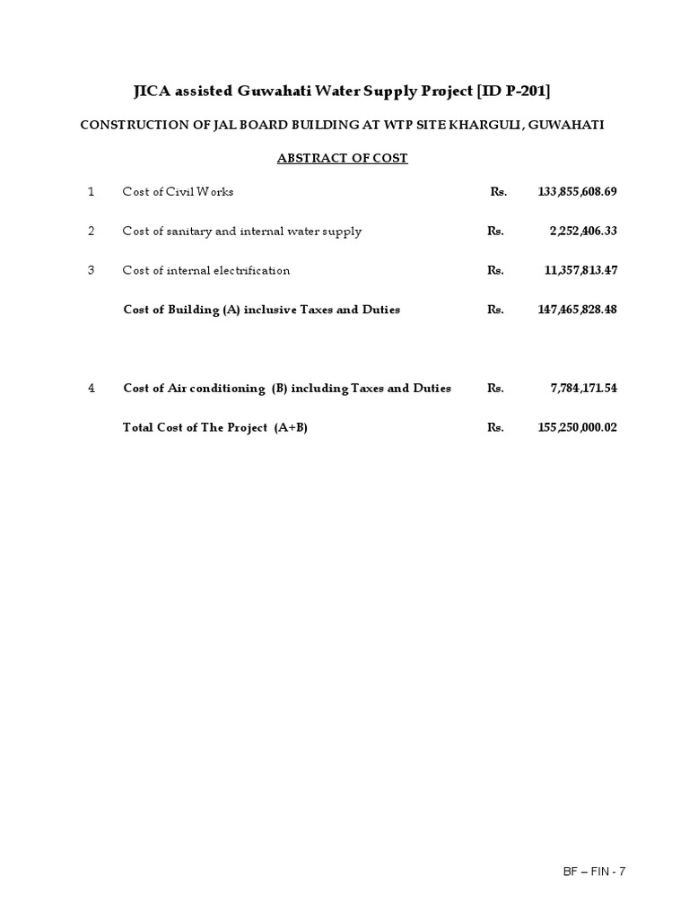 JICA Assisted Guwahati Water Supply Project (ID P-201) | PDF | Deep ...