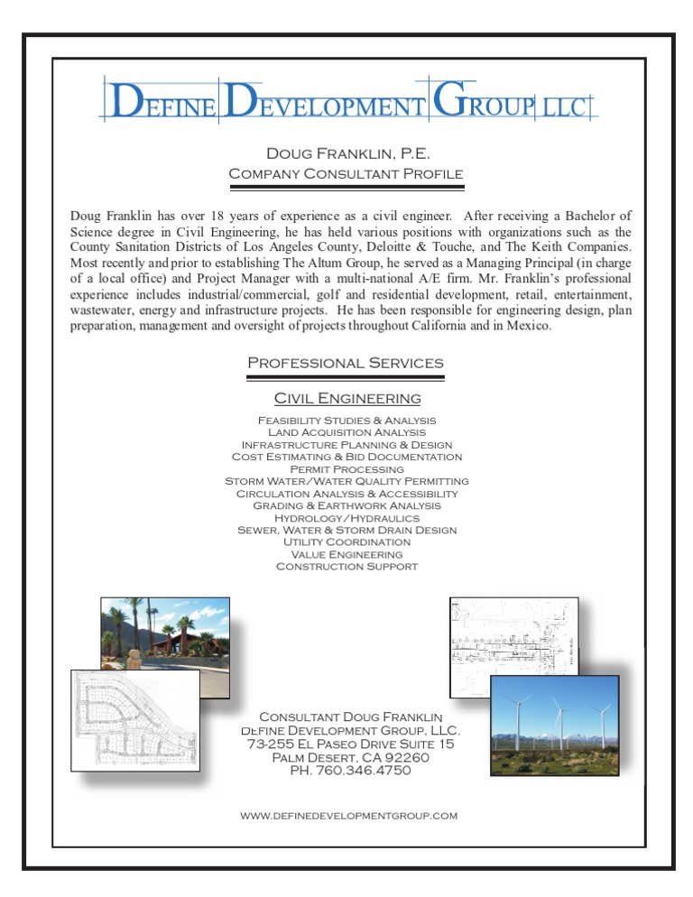 Doug Franklin: Civil Engineering Consultant | PDF | Business ...