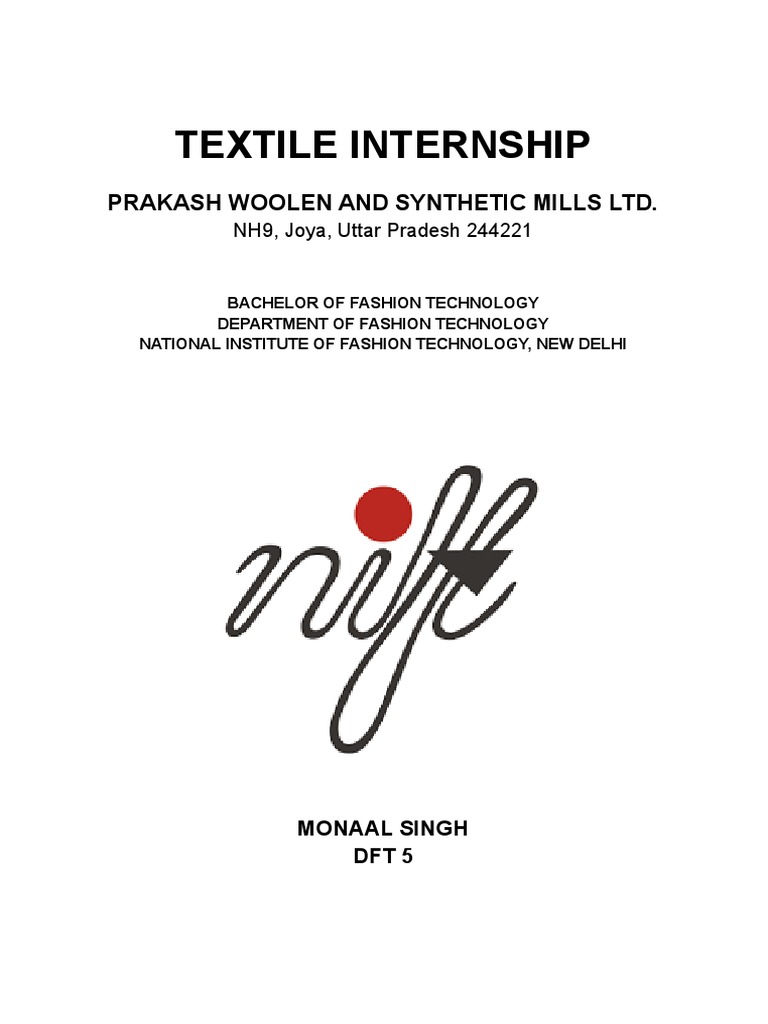 Textile Internship Report | PDF | Textiles | Washing Machine