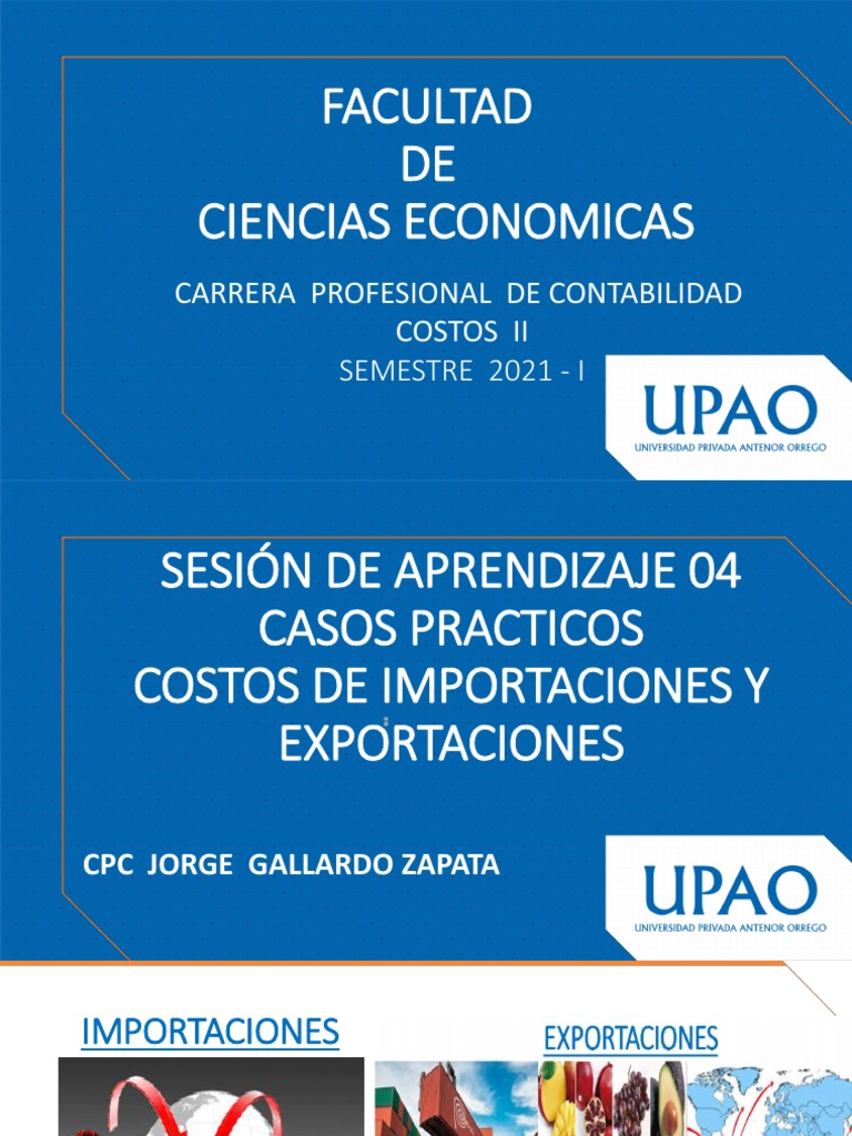 Costos II Sesion 04 Upao Exp e Imp Casos Prácticos | PDF