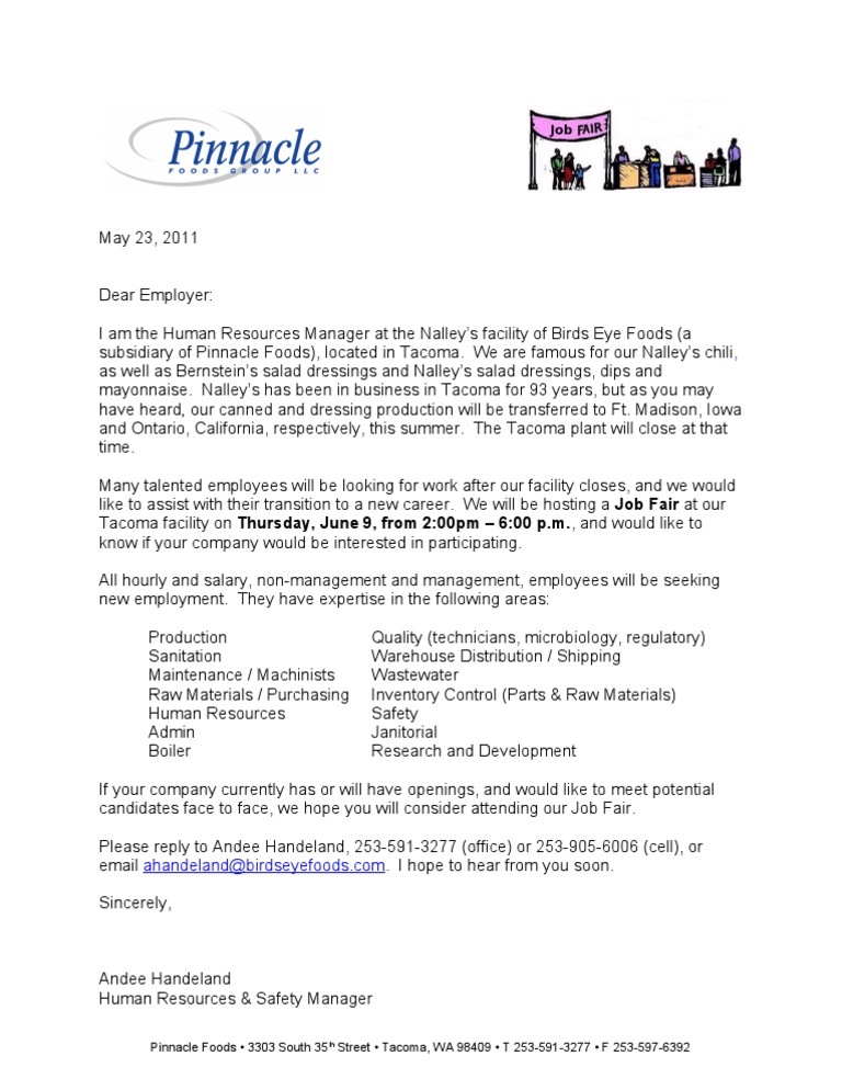 Job Fair Invitation Letter 11-05-23 | PDF | Water Supply | Water And ...