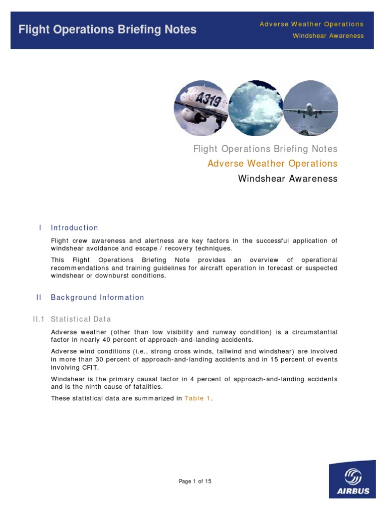 AIRBUS - Flight Operations Briefing Notes - Adverse Weather Operations ...