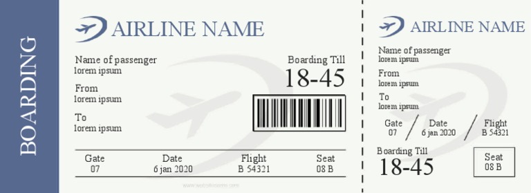 Name of Passenger From To Gate Date Flight Seat Boarding Till | PDF