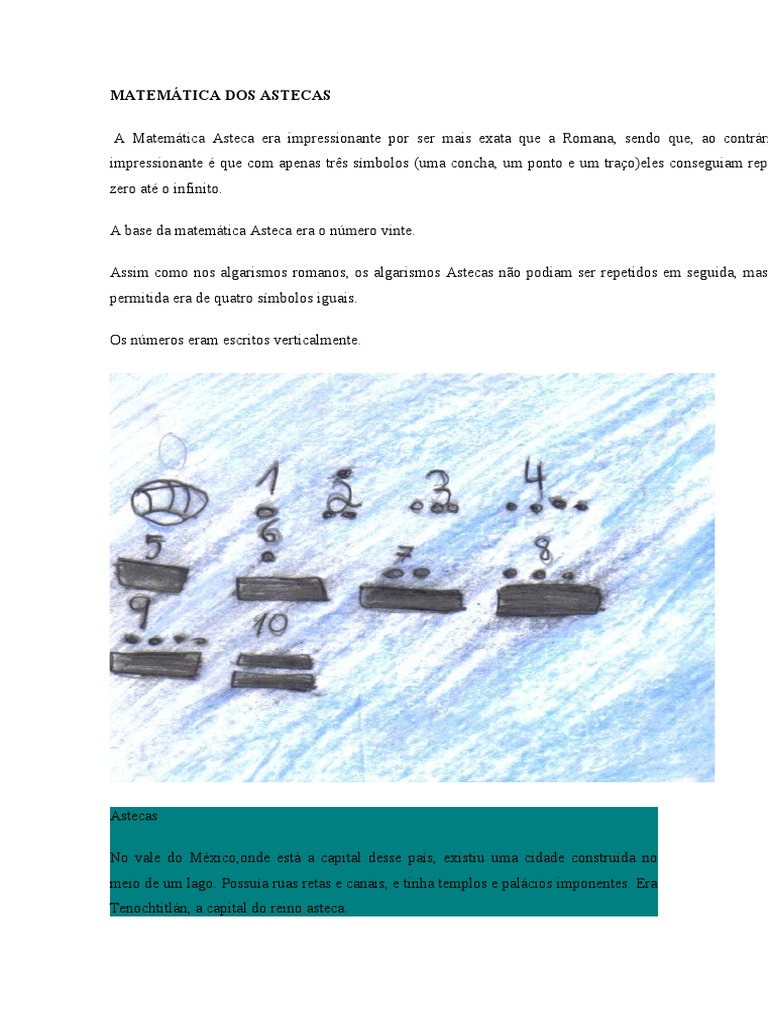Matematica Asteca | PDF | Roupas | Civilização Maia