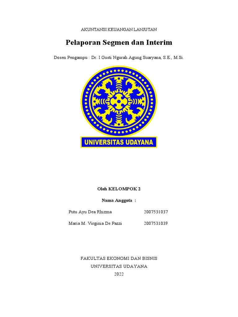 Laporan Keuangan Segmen dan Interim | PDF
