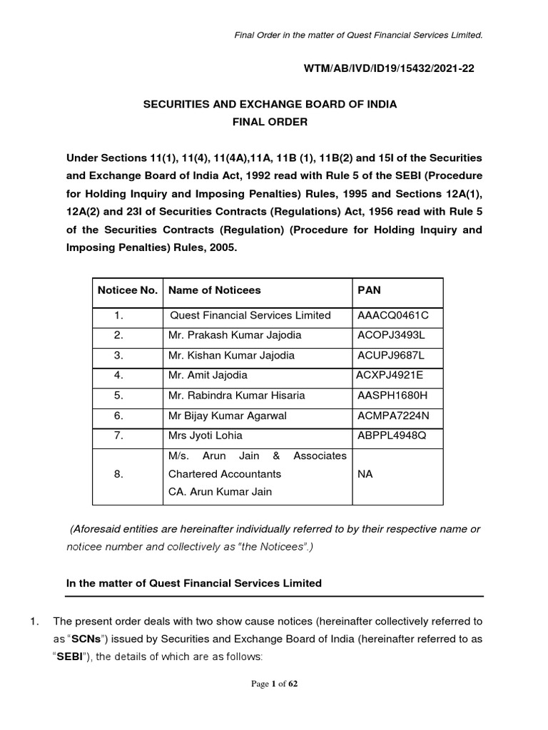 Aforesaid Entities Are Hereinafter Individually Referred To by Their ...