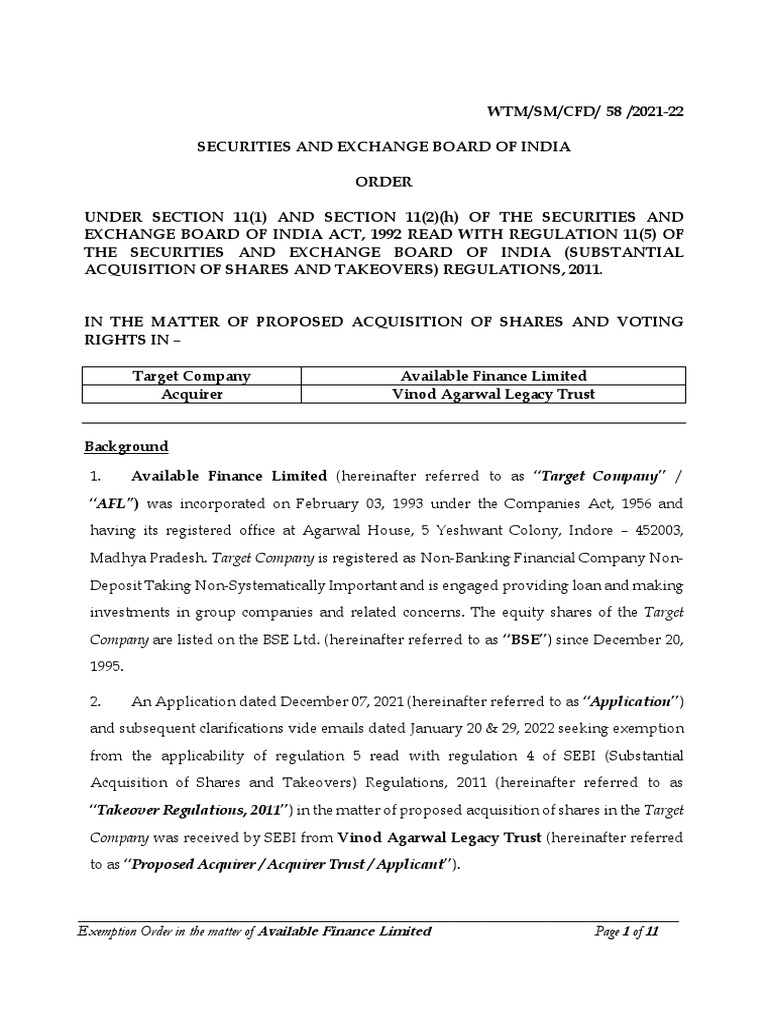 Company Are Listed On The BSE Ltd. (Hereinafter Referred To As "BSE ...