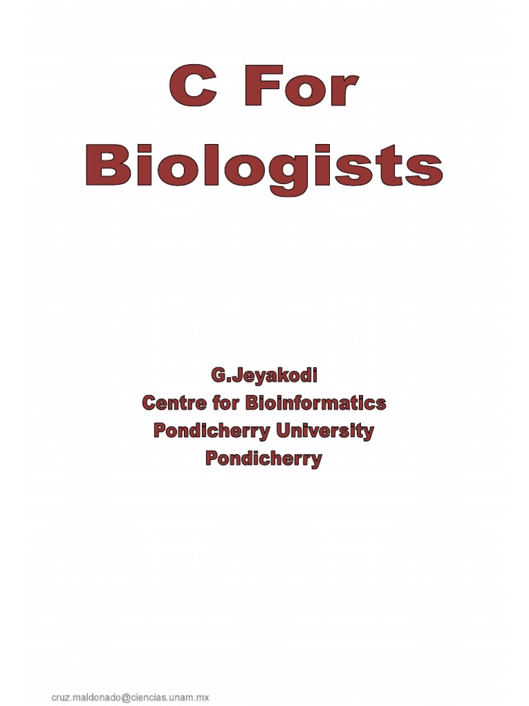 C For Biologists | Download Free PDF | Pointer (Computer Programming) | Subroutine