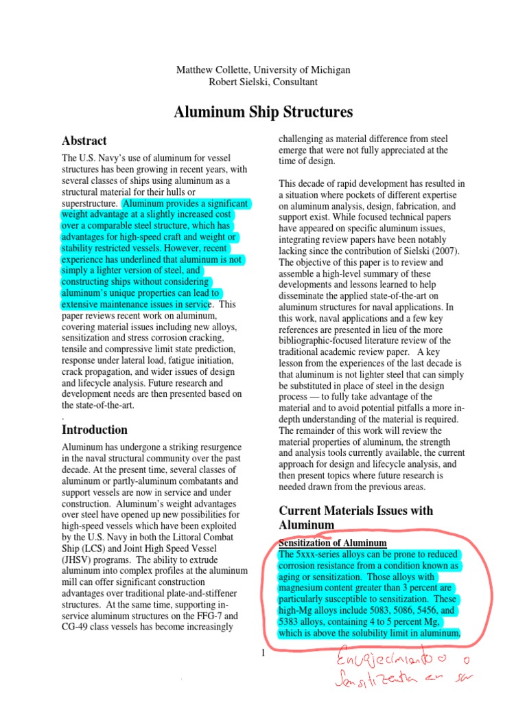 Aluminum Ship Structures | Download Free PDF | Strength Of Materials ...