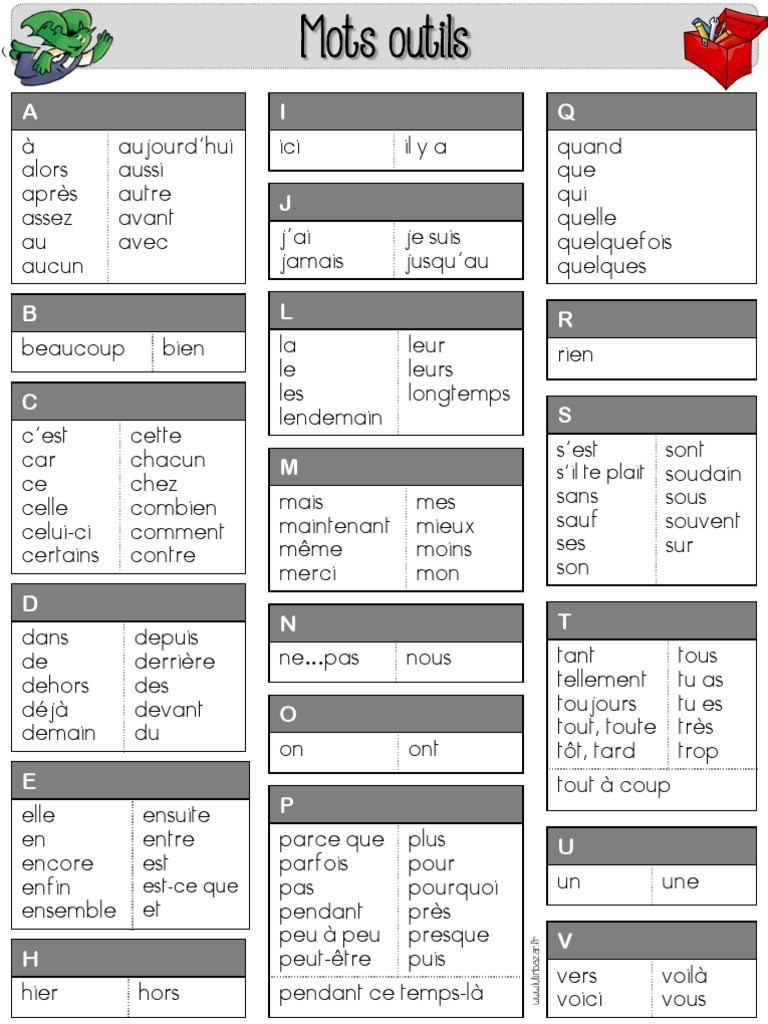 Des Mots Outils | PDF