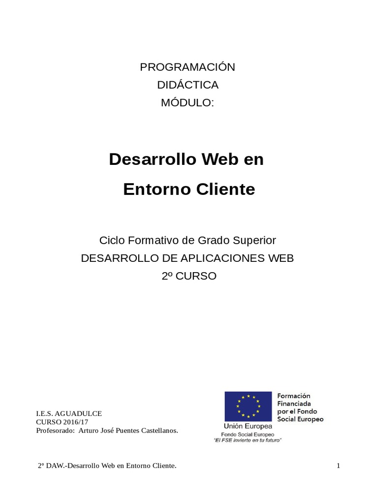 PROOOGRAAAMACION Programacion - 210548 Dwec Aguadulce | PDF