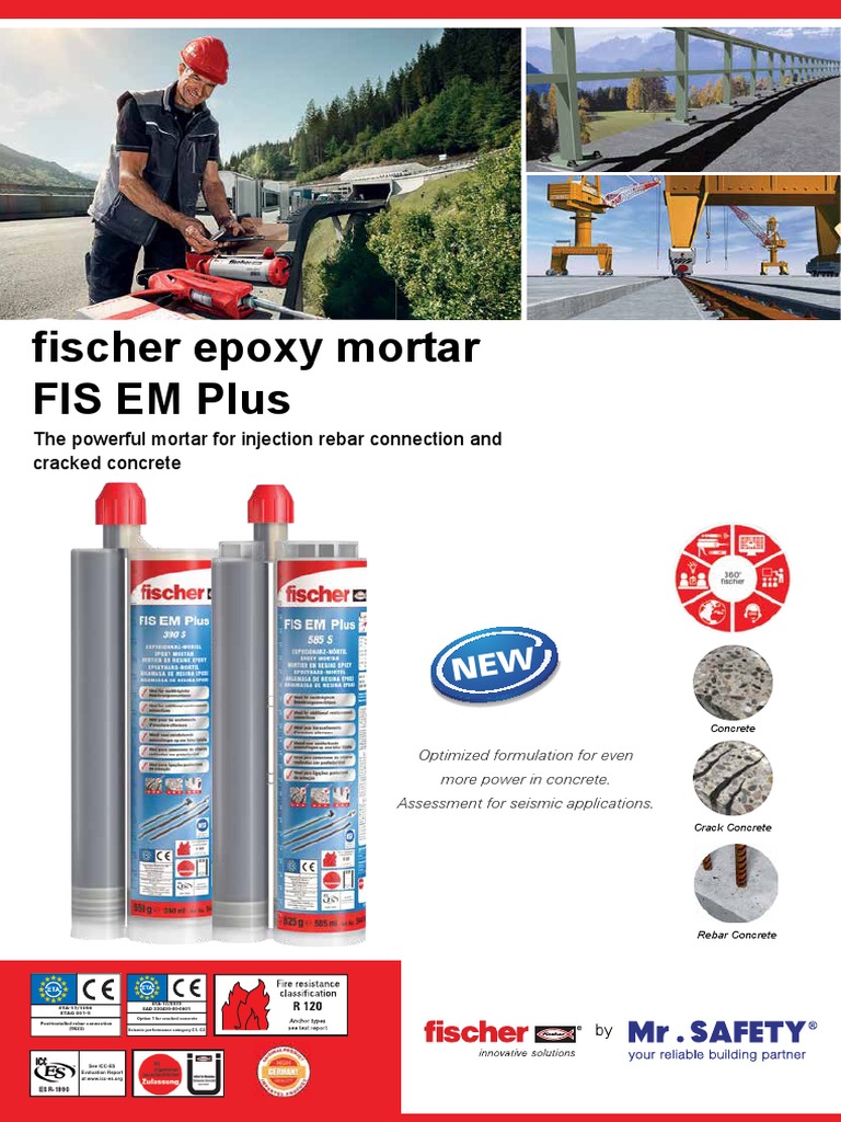 Brochure Fischer FIS EM Plus | PDF | Concrete | Drill