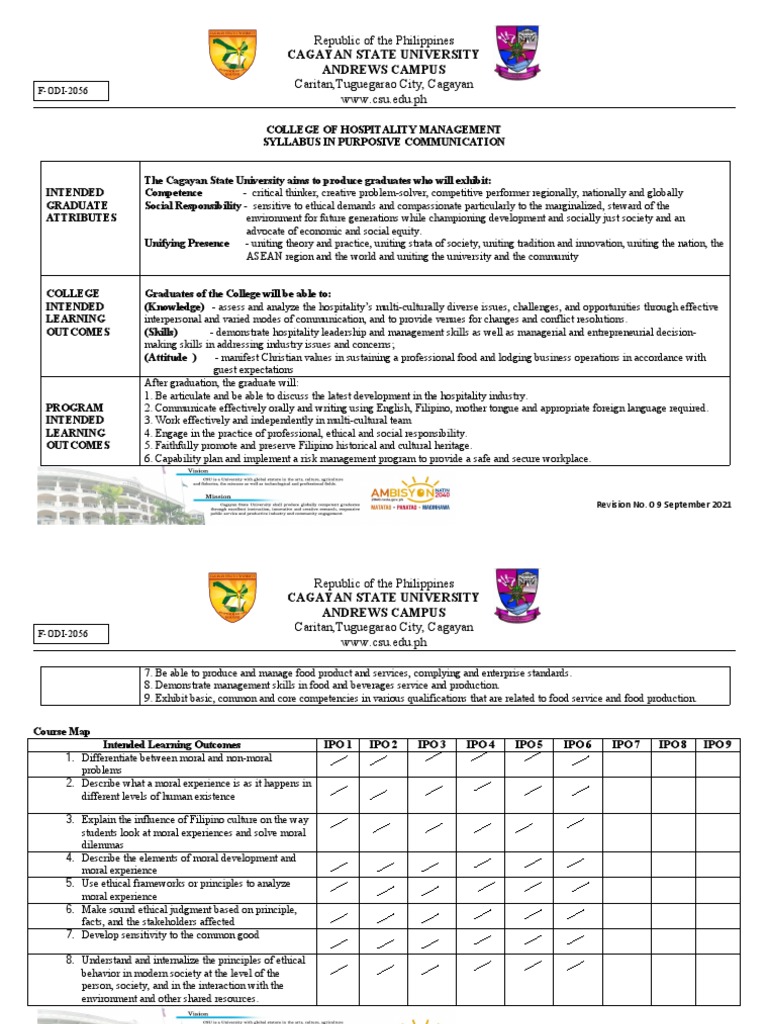 Cagayan State University Andrews Campus: Republic of The Philippines ...