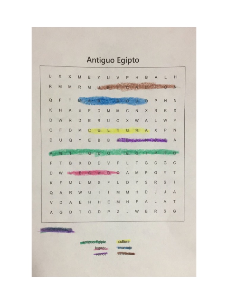 Antiguo Egipto Sopa de Letras | PDF | Antiguo Egipto | templo