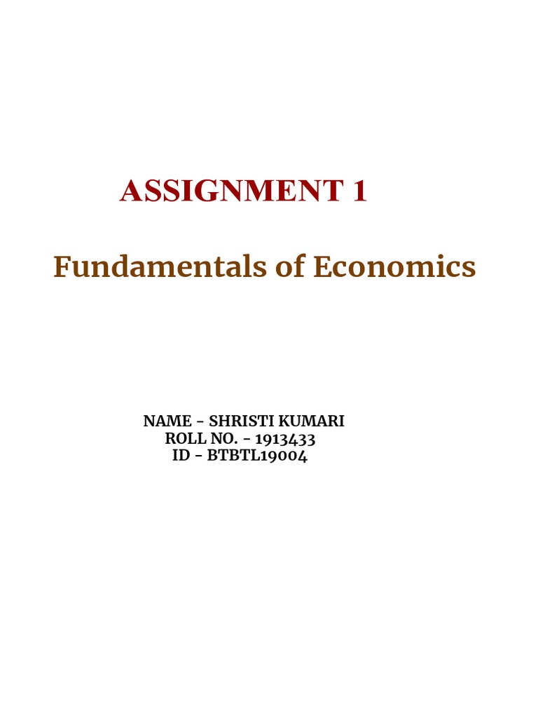 Economics Assignment | PDF | Government Debt | Government Budget Balance