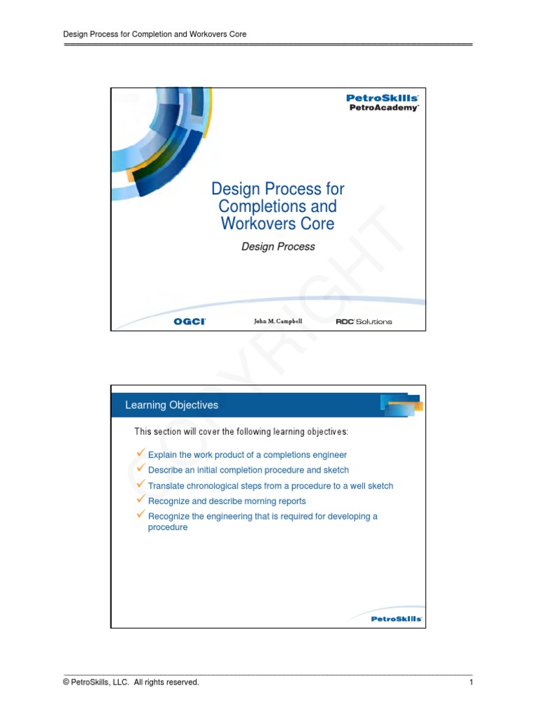 Design Process For Completion and Workovers | PDF