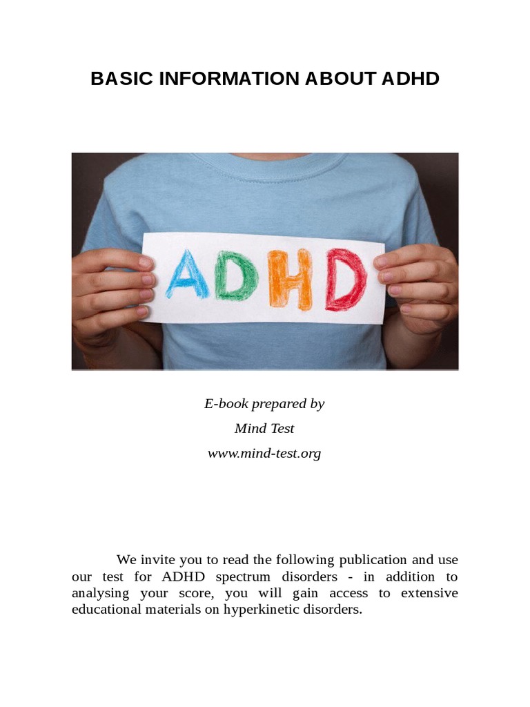 Basic Information About Adhd: Ebook Prepared by Mind Test | PDF ...