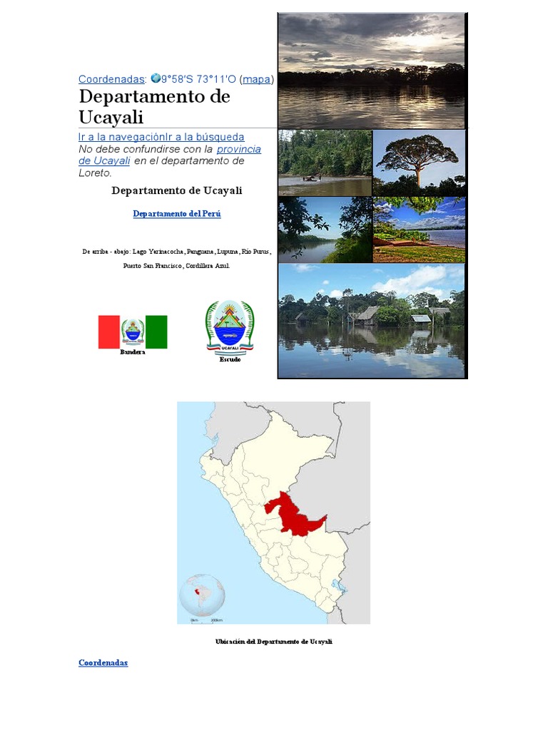 Ucayali | PDF | Viajes y turismo