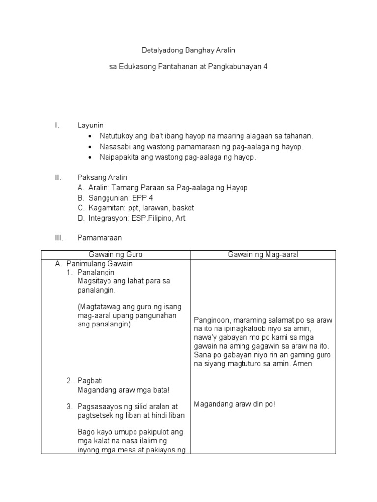 FINALS-Detalyadong Banghay Aralin Sa EPP | PDF