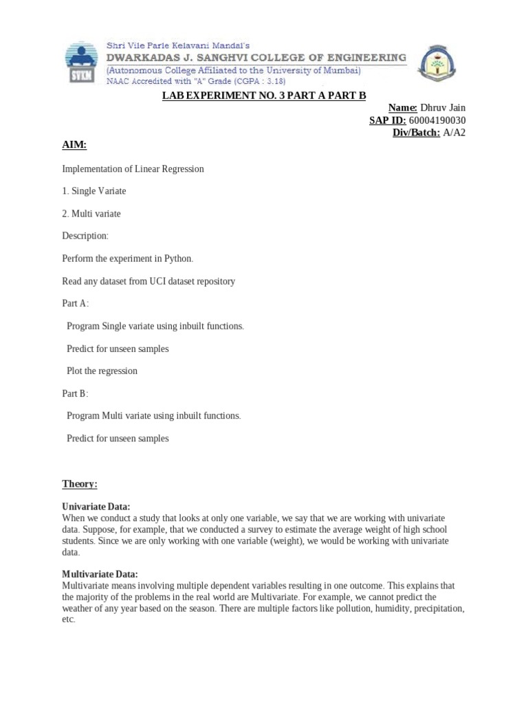 Linear Regression in Python Guide | PDF | Regression Analysis ...