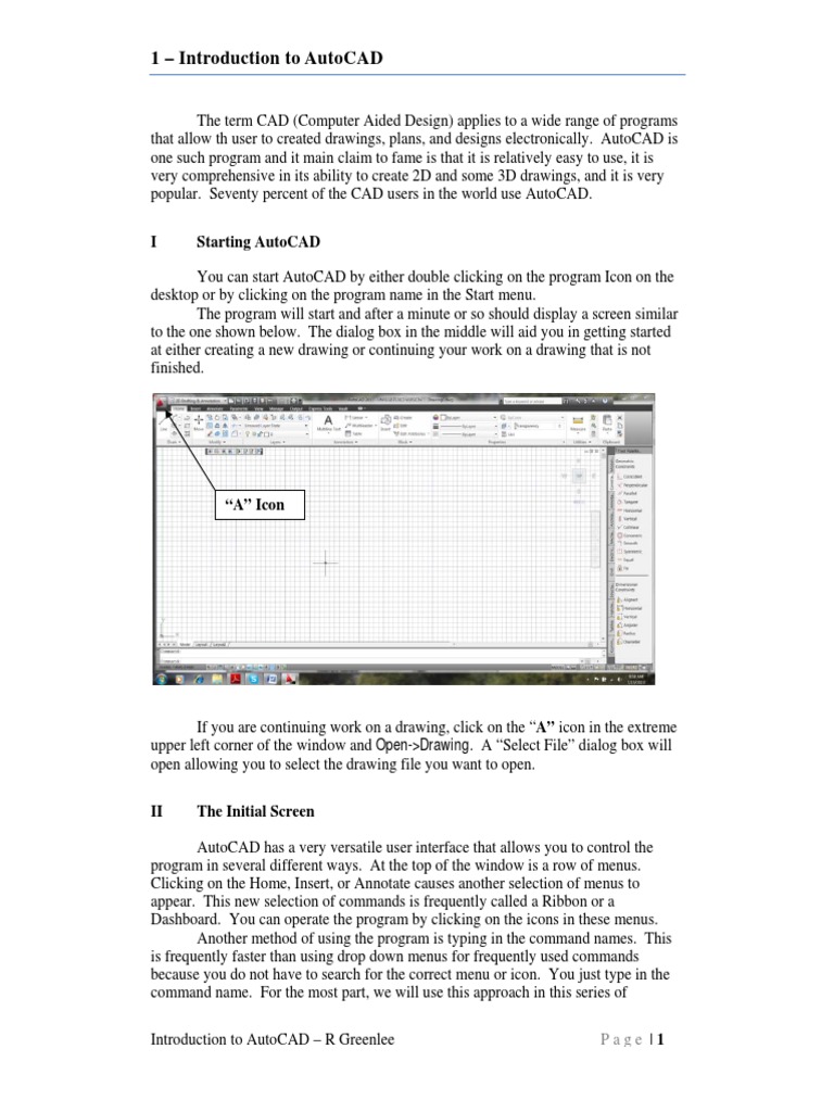 Autocad Module 2 Lectures 1 3 Pdf Icon Computing Menu Computing 
