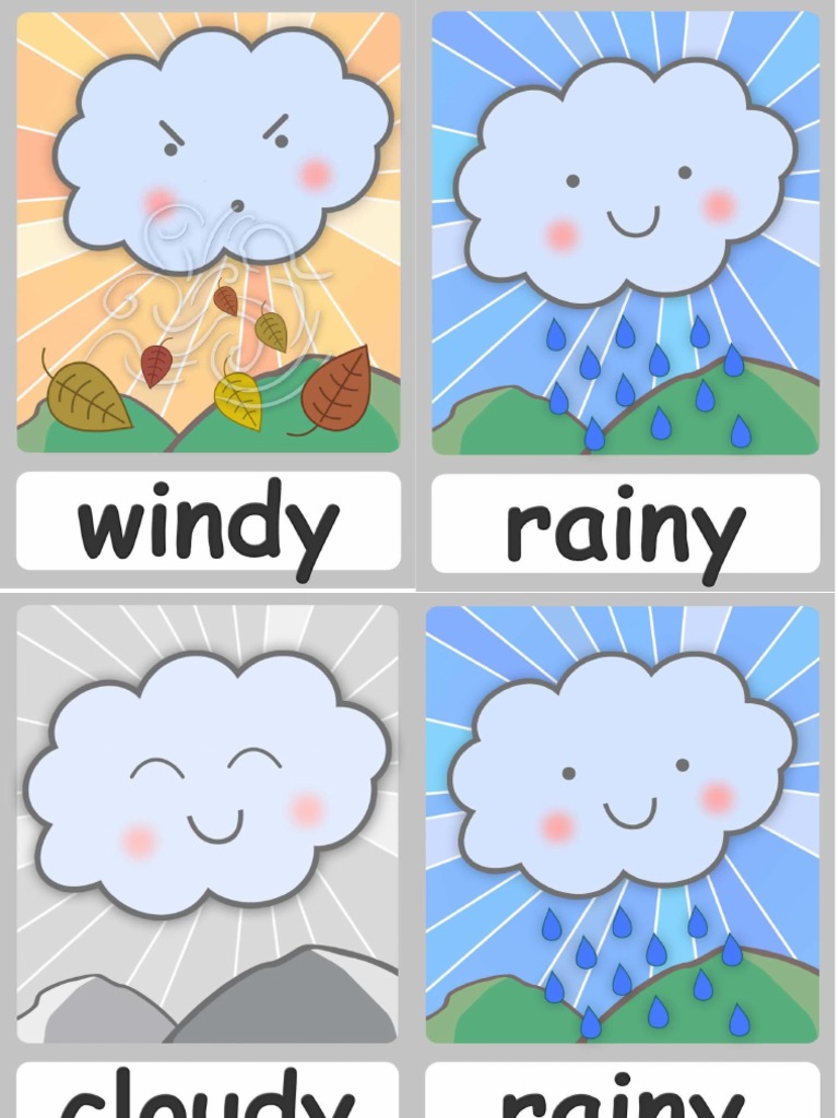 Flashcards Weather | PDF