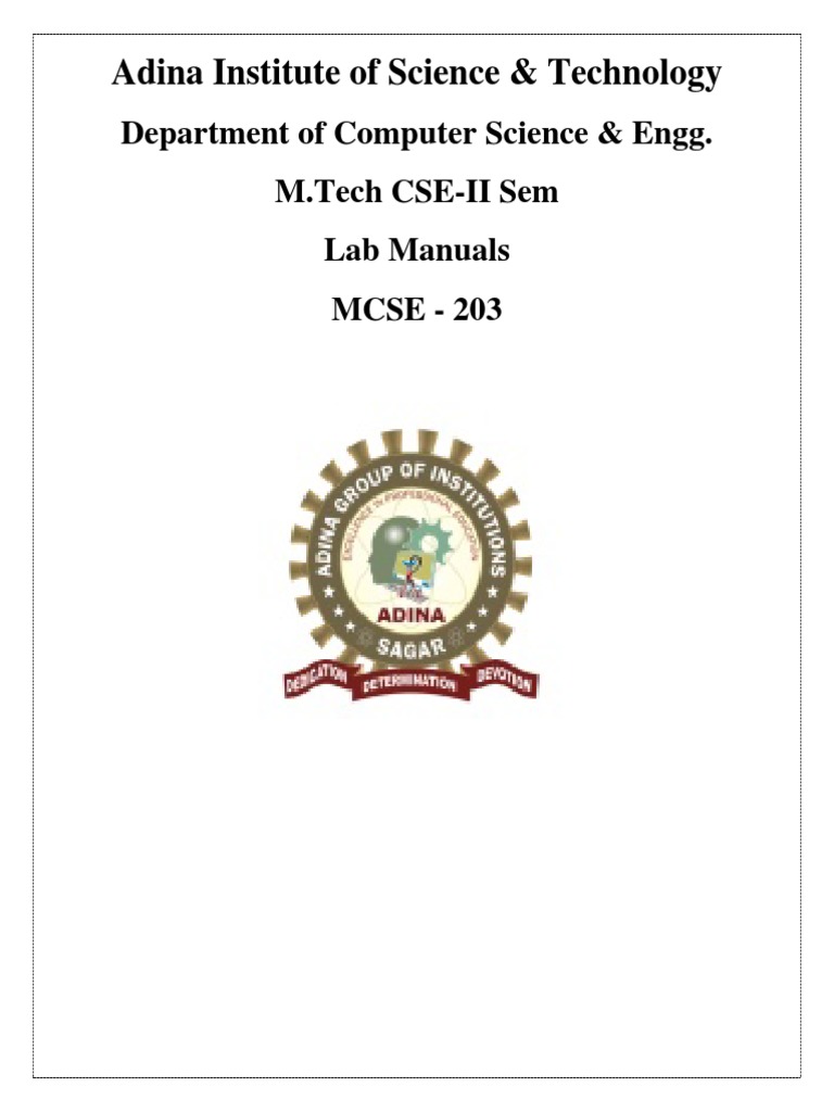 Adina Institute of Science & Technology: Department of Computer Science ...