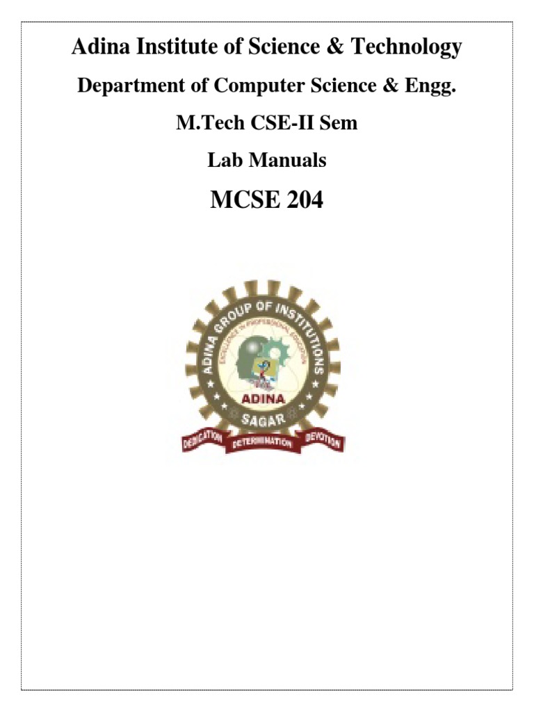 MCSE 204: Adina Institute of Science & Technology | PDF | Systems Engineering | Computing