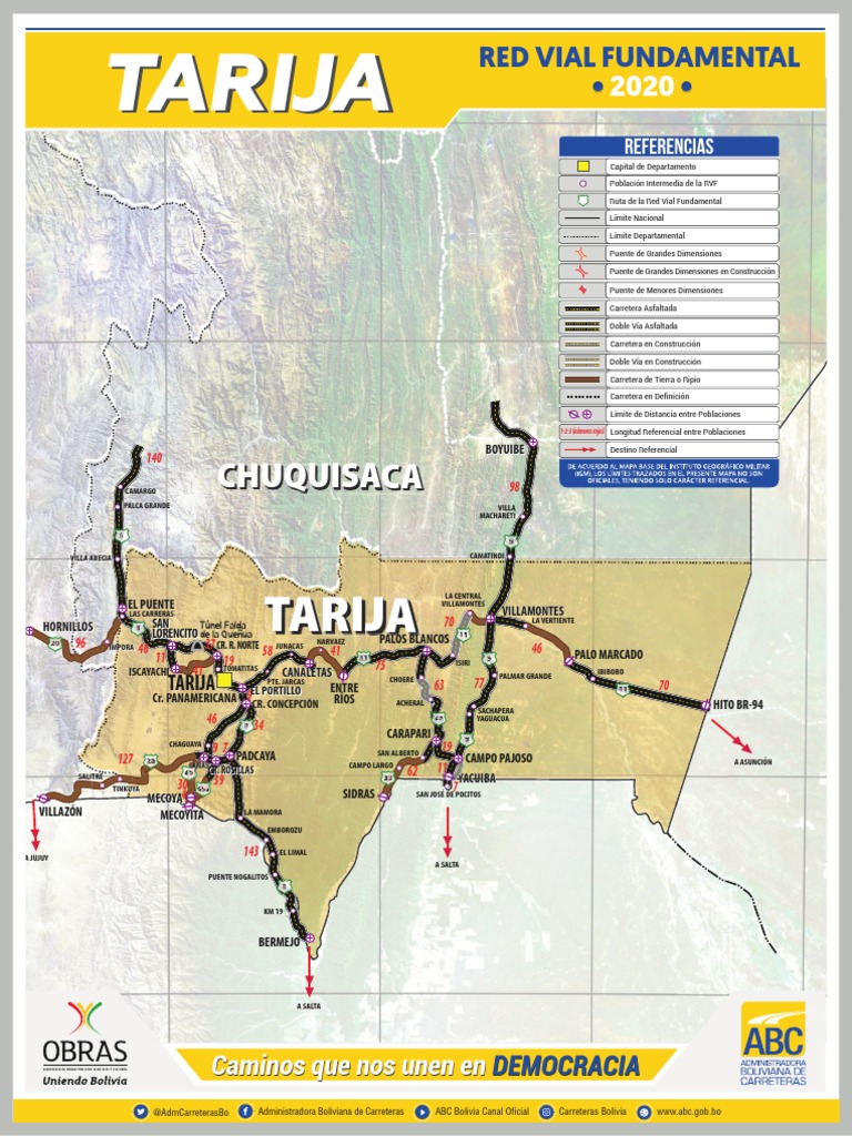 Mapa Político y Vial de Tarija | PDF | Transporte de tierra ...