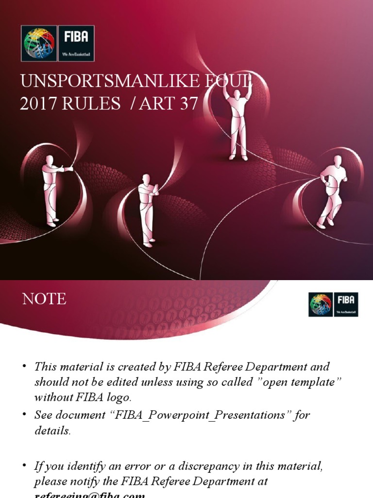 FIBA Unsportsmanlike Foul Criteria | PDF | Athletic Sports | Ball Games