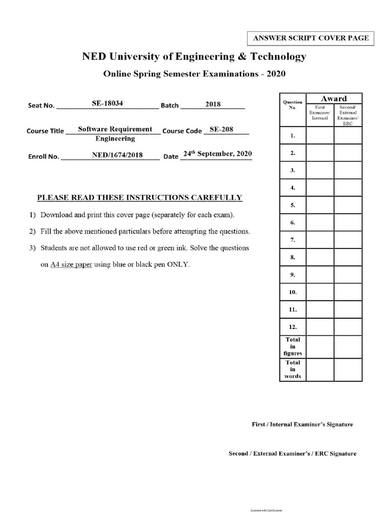 SE 034 (SRE Finals) | PDF