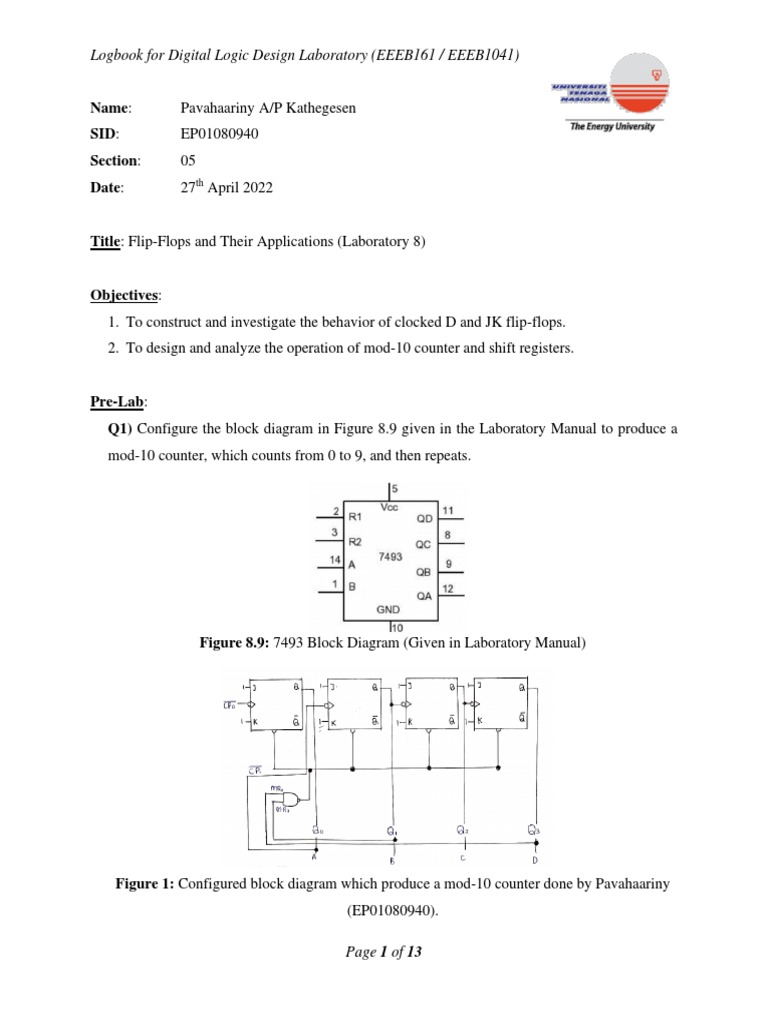 EP01080940 - Logbook For Lab 8 | PDF | Computing | Computer Hardware