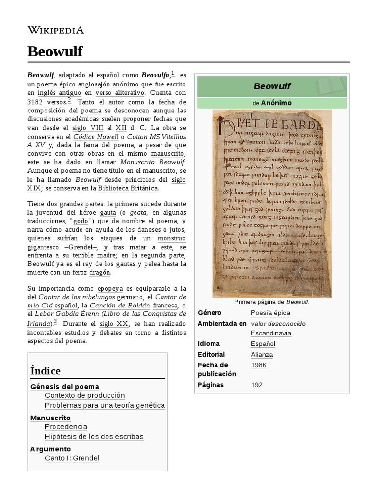Beowulf | PDF | Beowulf