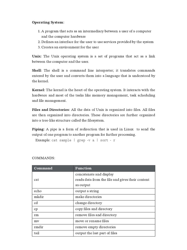 Operating System | PDF | Shell (Computing) | Operating System