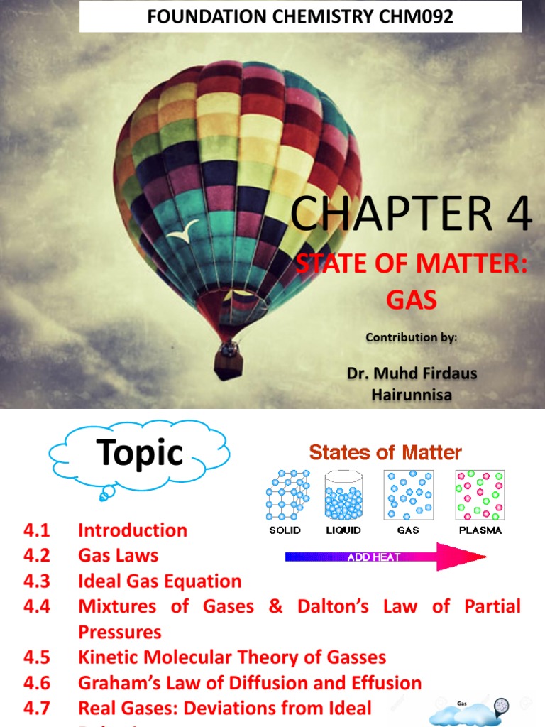 CHAPTER 4 - State of Matter - Students Version CHM092 (2017) | PDF ...