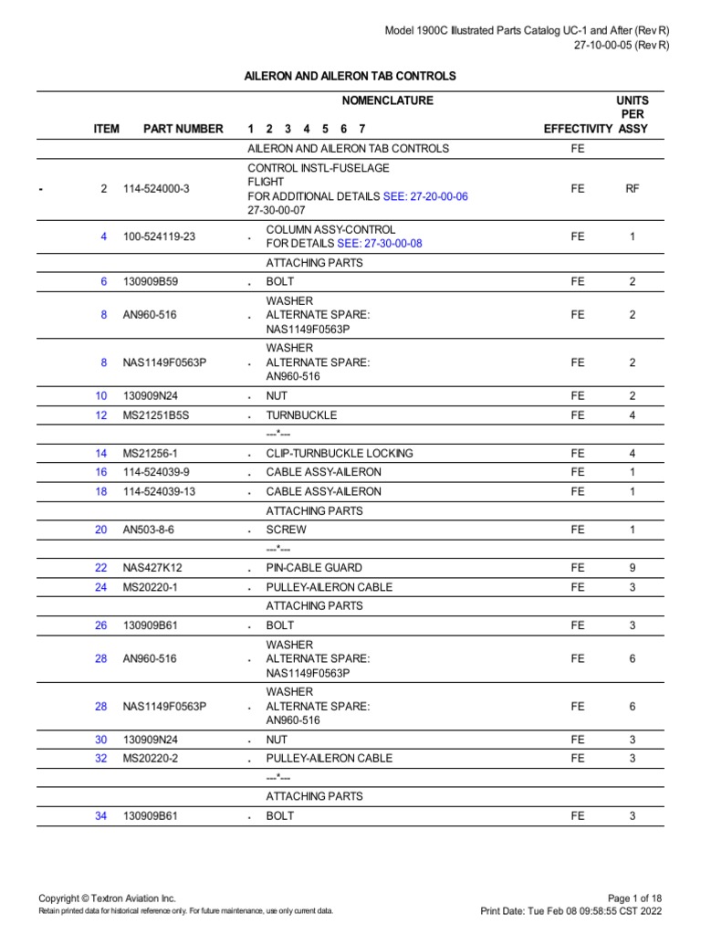 Aileron and Aileron Tab Control | PDF | Components | Manufactured Goods