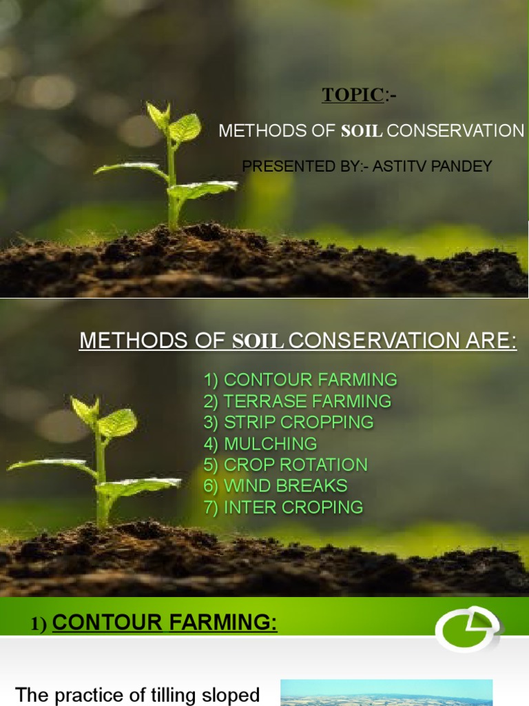 Topic:-: Methods of Soil Conservation | PDF