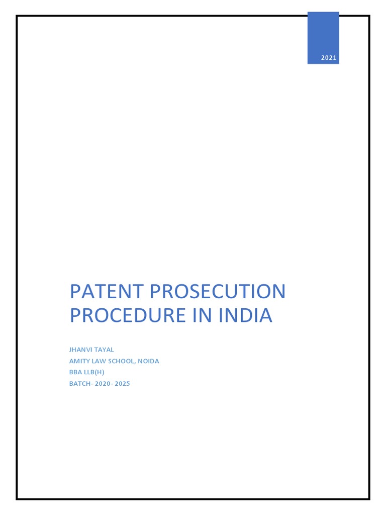 Patent Prosecution Procedure in India | PDF | Patent Application | Patent