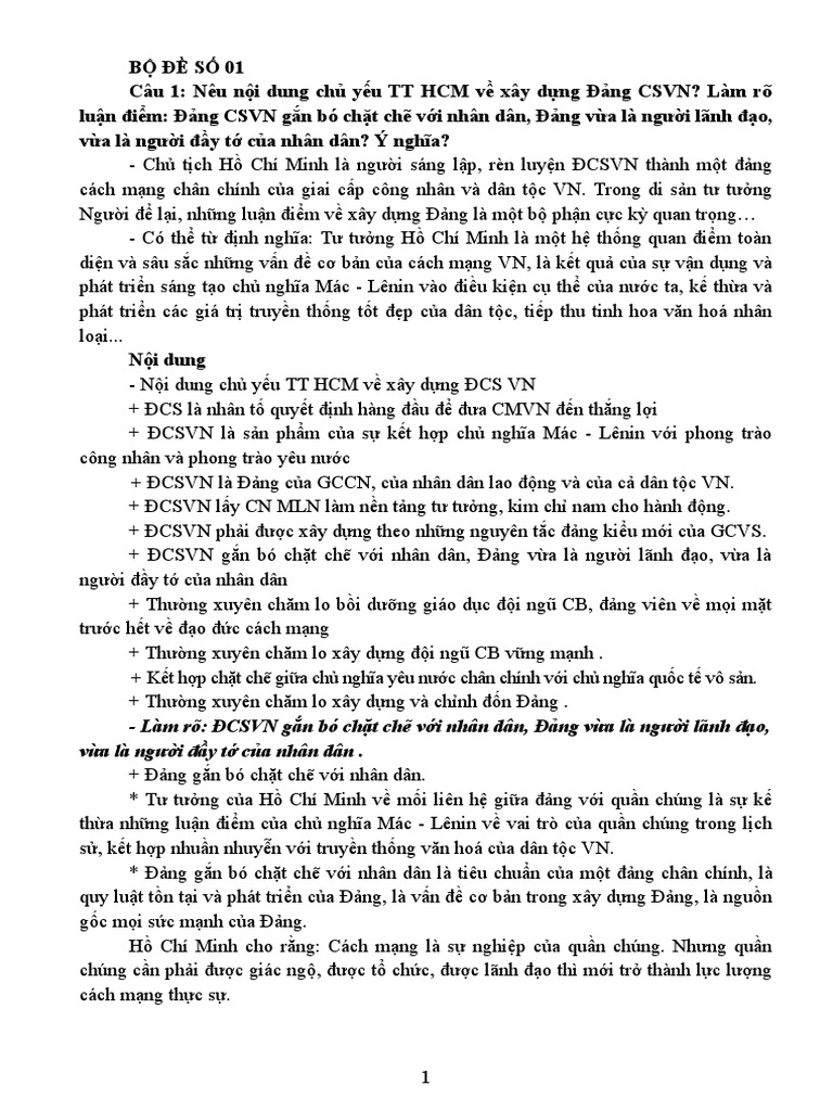LÝ THUYẾT CTD-CTCT - 1 | PDF